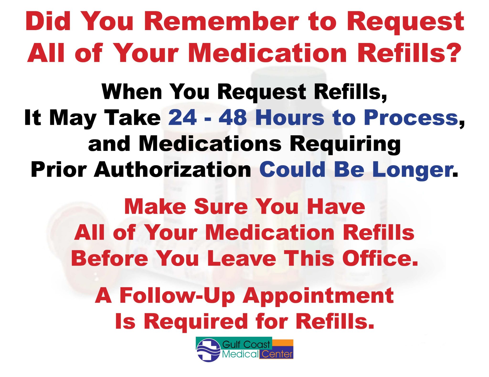 Prescription Refills – Gulf Coast Medical Center – Florida